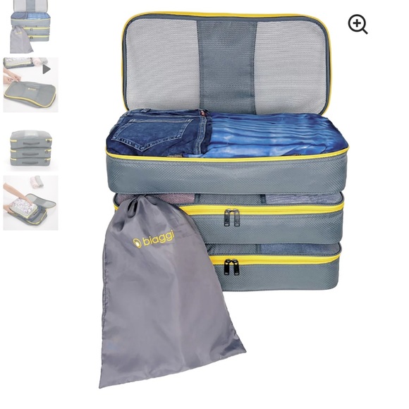 Bags | Biaggi Compression Packing 3 Packing Cubes Laundryshoe Organize ...